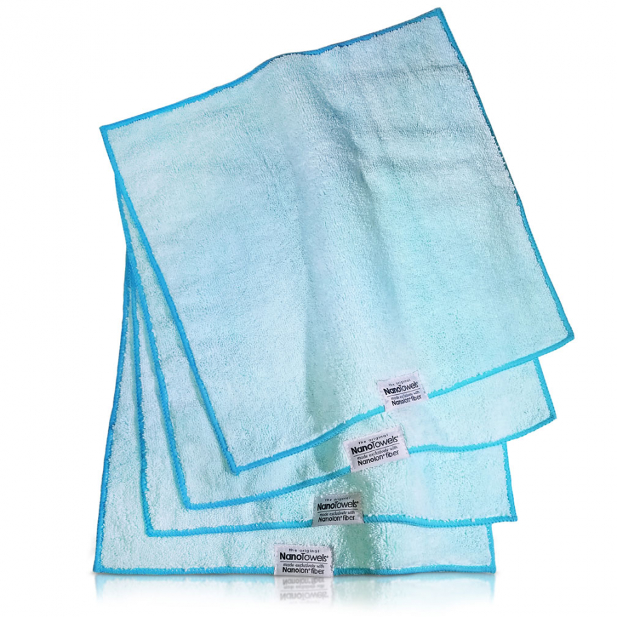 Nano Towels 14x14 4-Pack (Nano Blue) | Cleans With Only Water