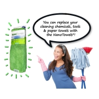 Nano Towels 14x14 4-Pack (Nano Green) | Cleans With Only Water