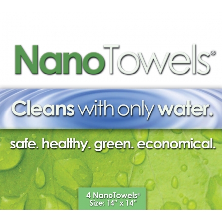 Nano Towels 14x14 4-Pack (Nano Green) | Cleans With Only Water